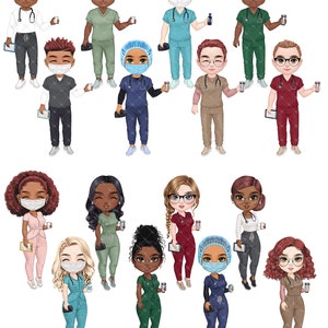 Chibi Healthcare Clipart, Medical Nurse Clipart PNG, Men Clipart ...