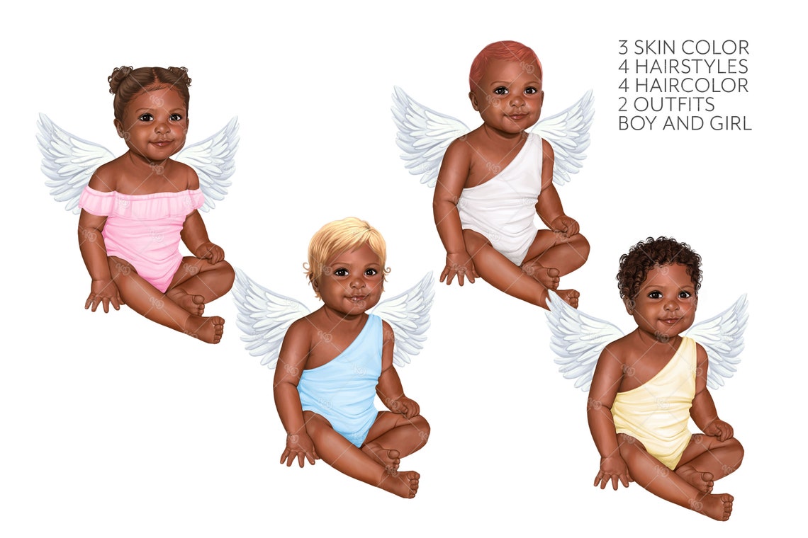 Rainbow Baby Clipart, Angel Baby Clipart, Angel Clipart, Infant Loss ...
