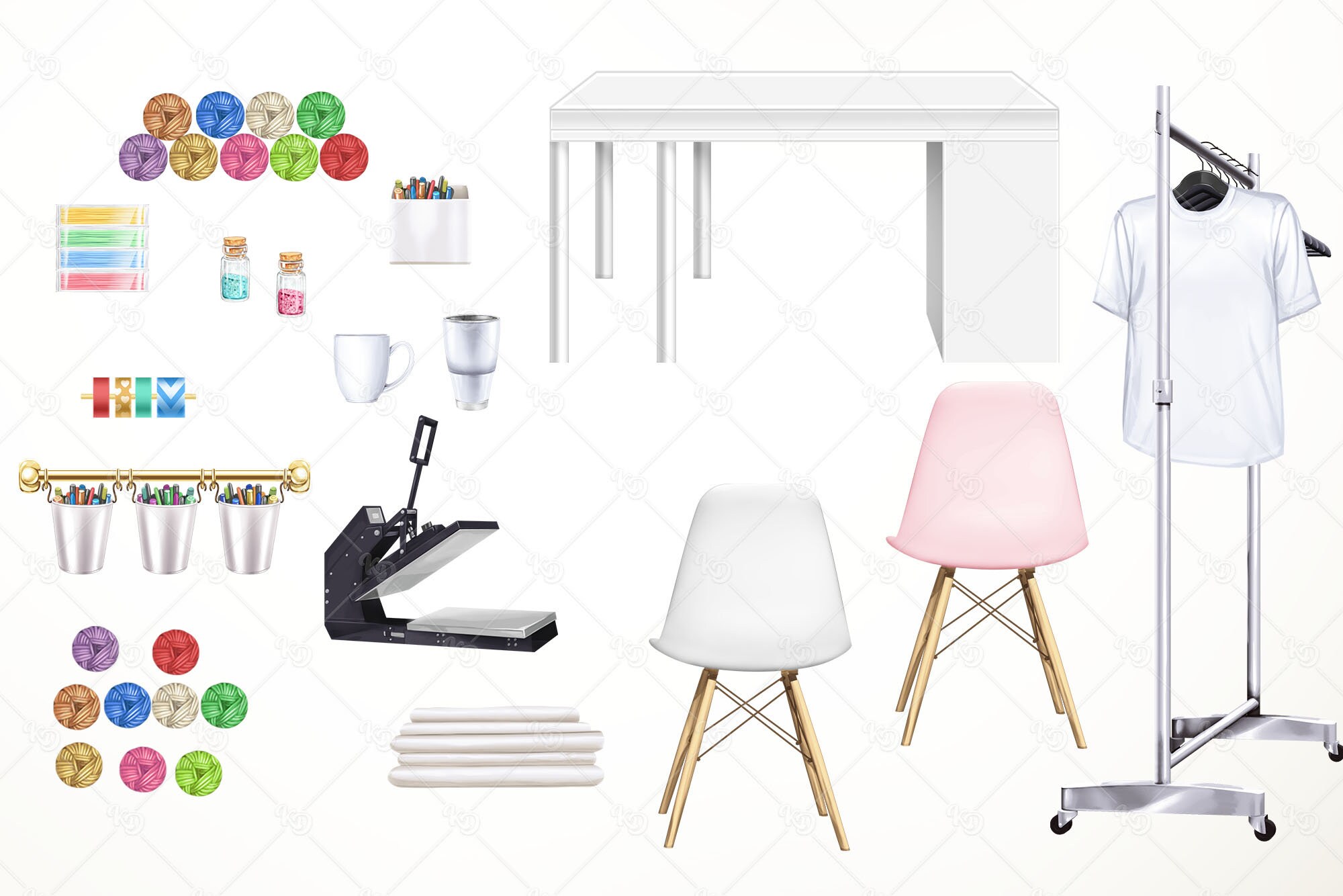 Craft Room Scene Room Background Customizable Background - Etsy