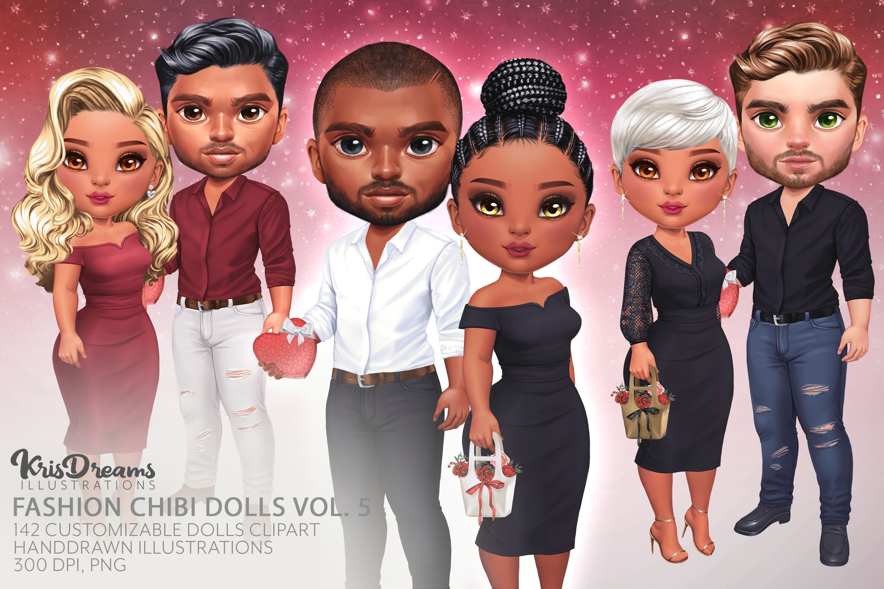 Chibi Couple Clipart, Afro Black Couple Png, Black Love Png, Love Vibes ...