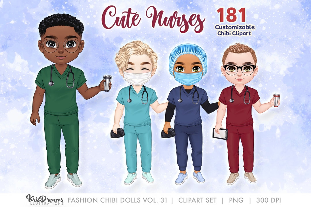 Chibi Healthcare Clipart, Medical Nurse Clipart PNG, Men Clipart ...