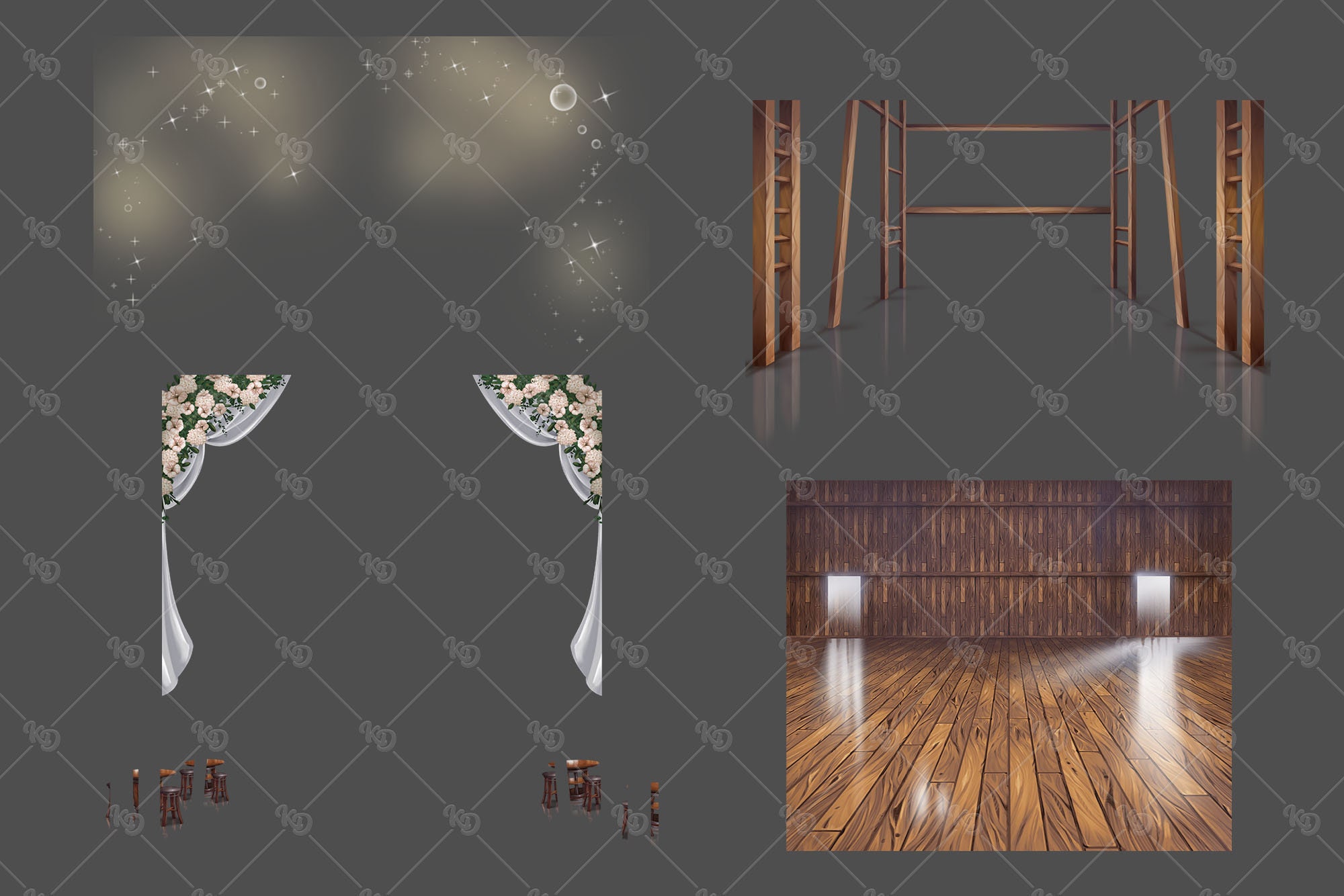 Country Wedding Wedding Scene Wedding Backdrop Scene - Etsy