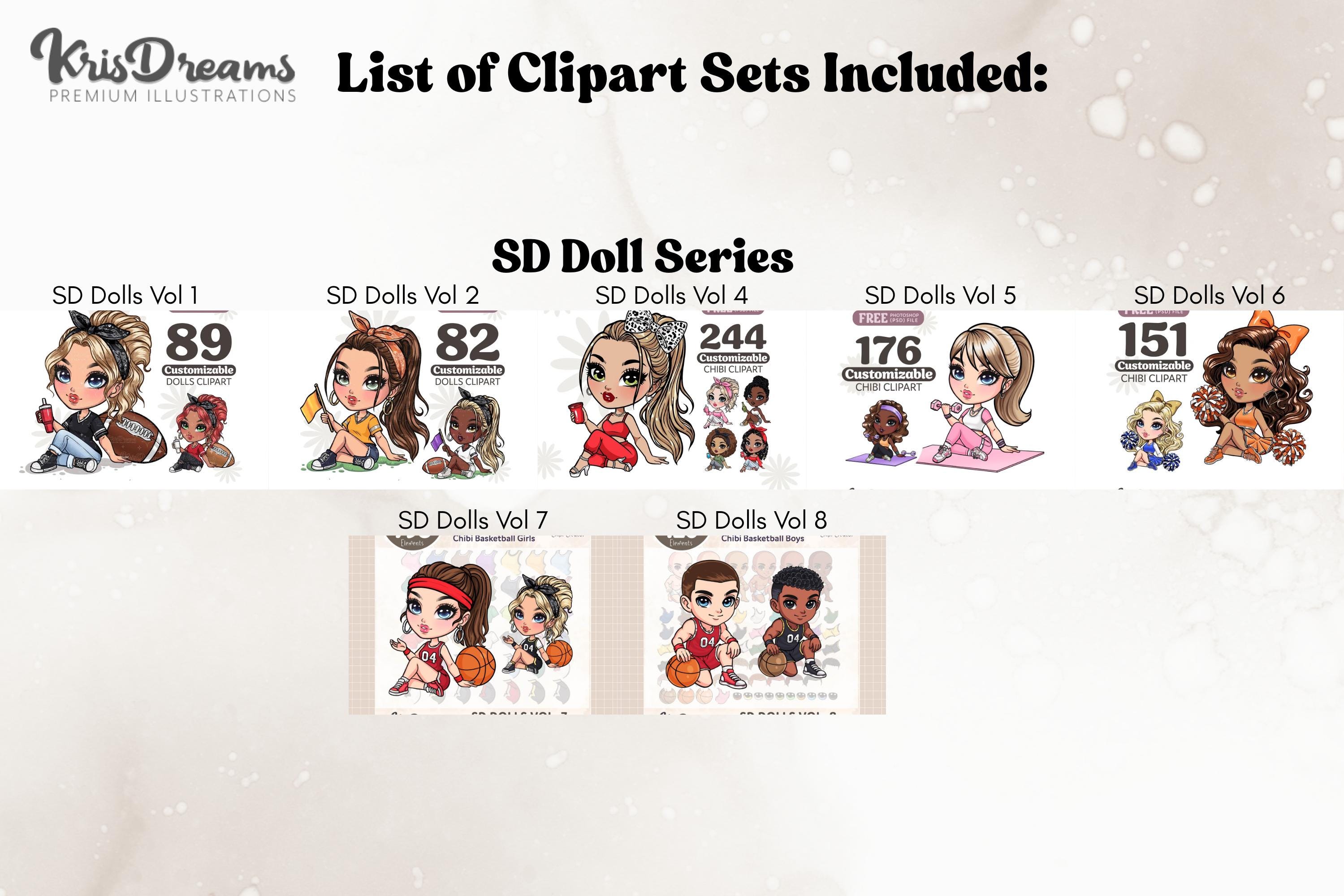 Customizable Chibi Clipart Bundle | Character Creator, Family Portrait ...