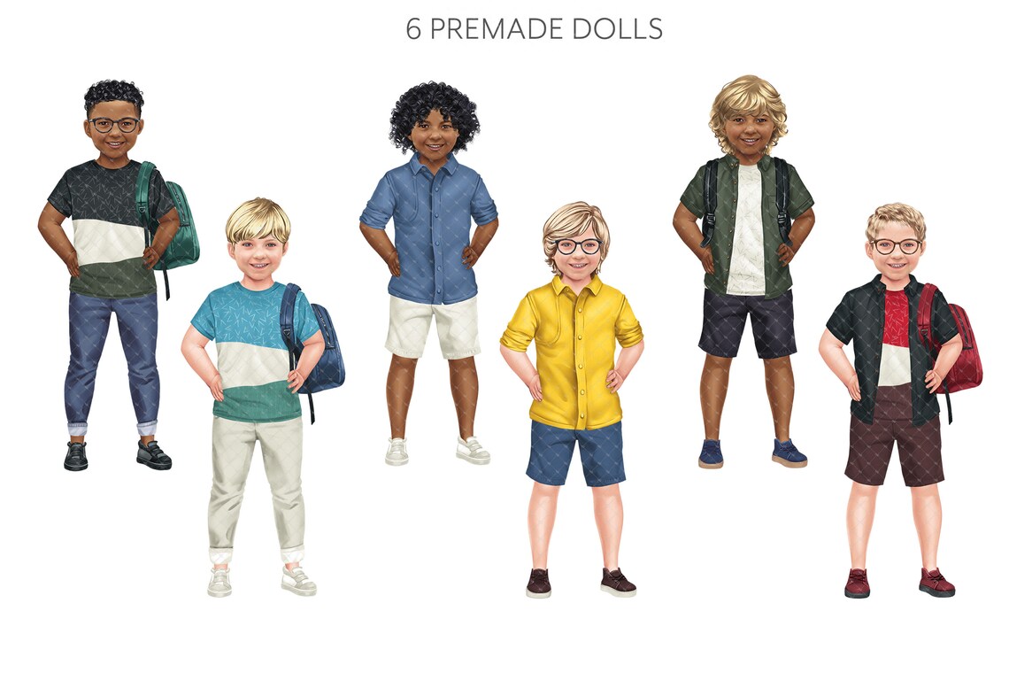 Back to School Clipart Customizable Clipart Children Png - Etsy