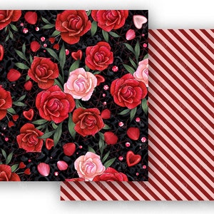 Valentines Day Digital Paper - Seamless Pattern - Valentines Download ...