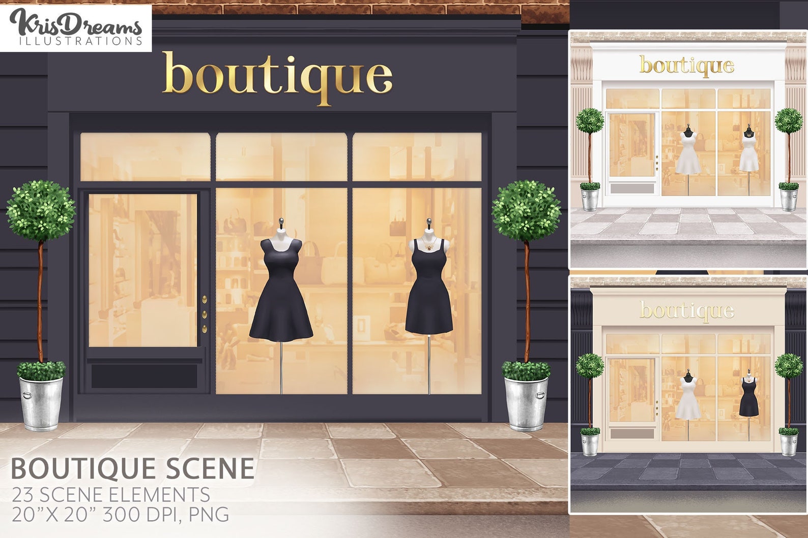 Boutique Background Shop Scene Fashion Background - Etsy