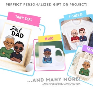 Chibi Style Father and Son Clipart Set for a Unique Father's Day Gift ...