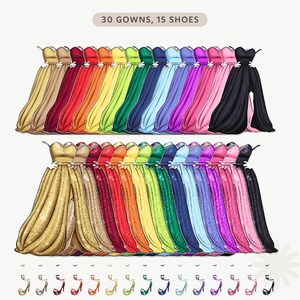 Prom Girls Customizable Png | Chibi Best Friends Cocktail Dresses and ...