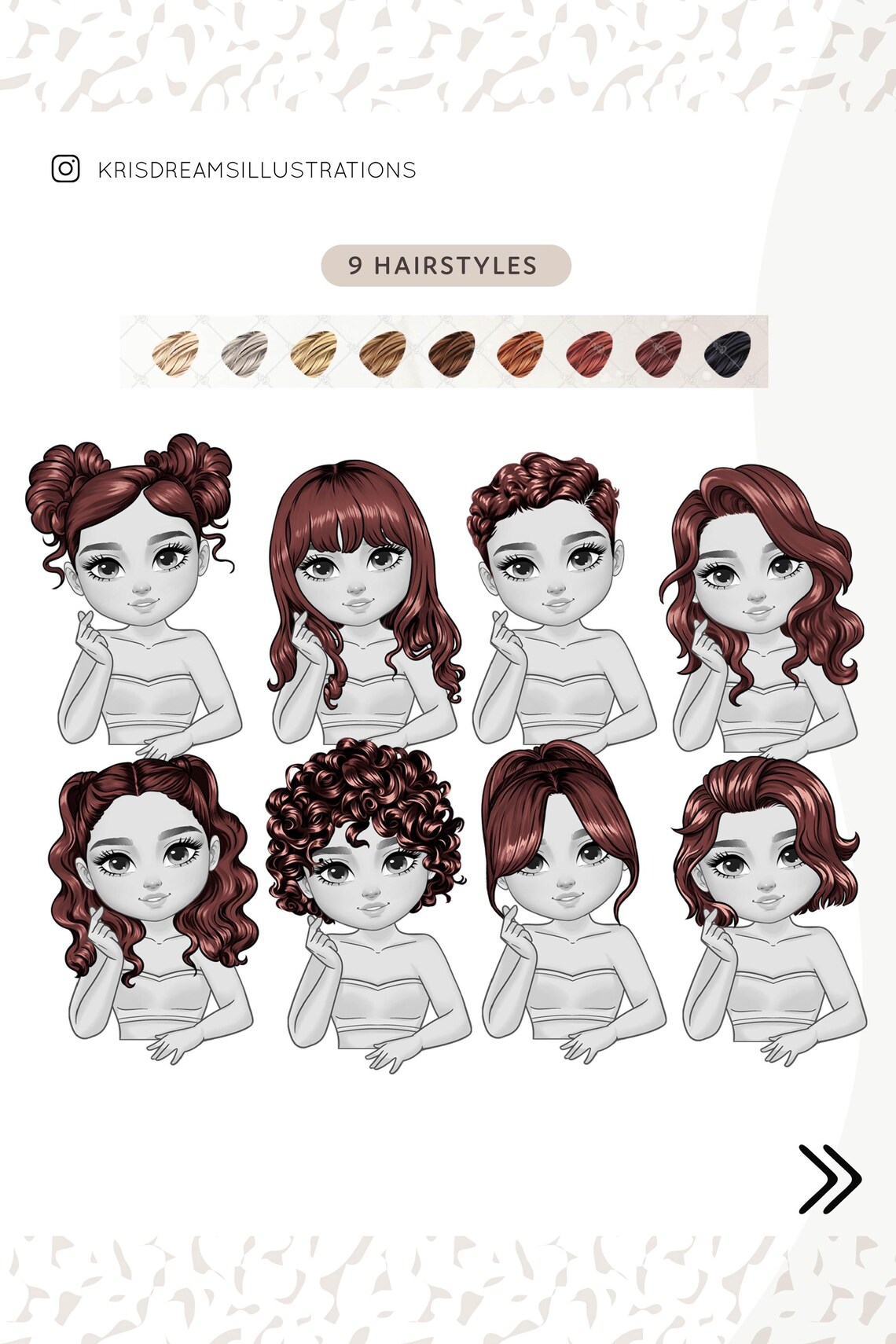 Chibi Style Build Your Own Character Clipart Set, Korean Heart Sign ...
