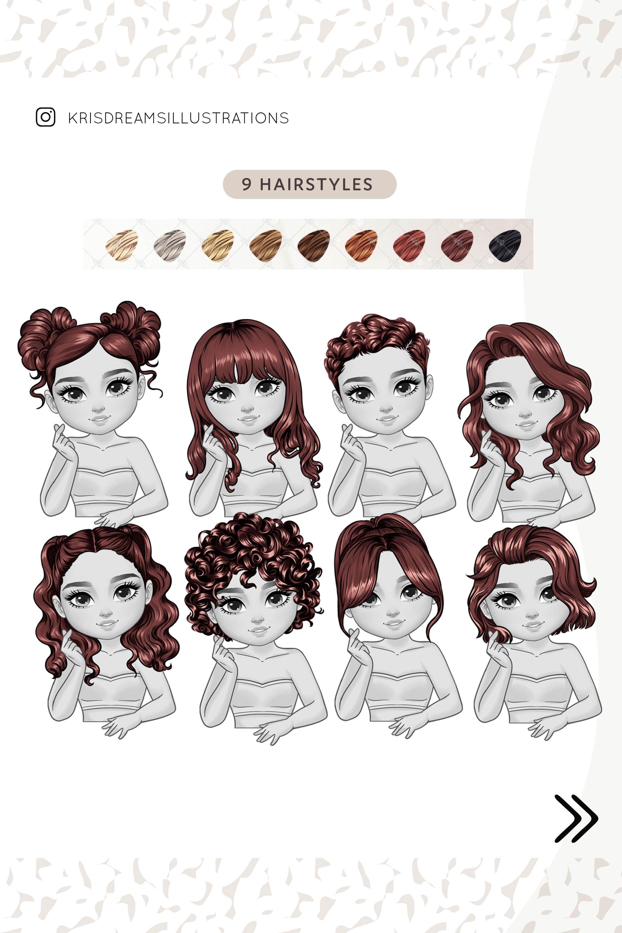 Chibi Style Build Your Own Character Clipart Set, Korean Heart Sign ...