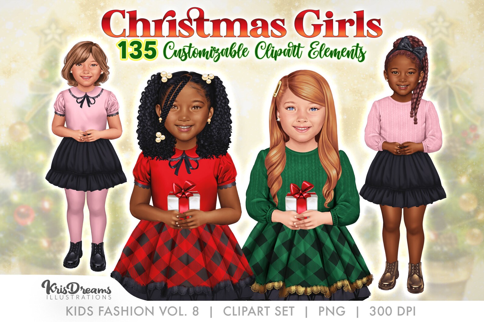 Little Girl Clipart Customizable Clipart Children Png - Etsy