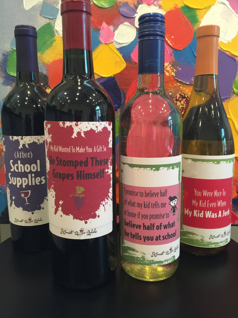 Honest Wine Labels for Teachers - Printable Full Set - End of Year ...