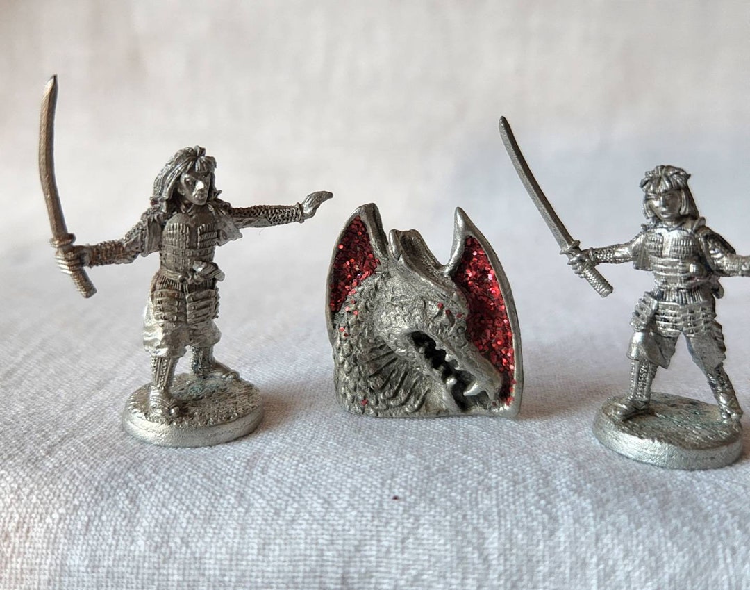 Mini Pewter Dragon Slayers by Ral Patha - Etsy