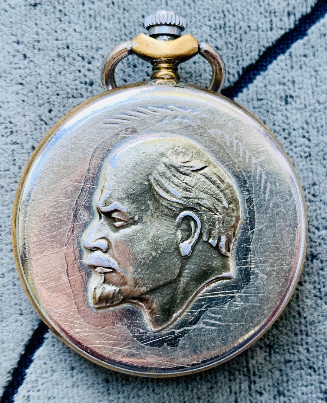 Pocket Watch MOLNIJA Vladimir Lenin Under Repair or Spare Parts Roman ...