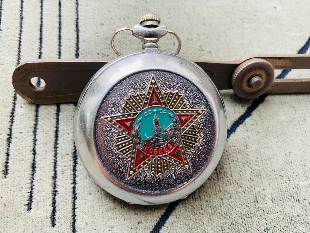 Pocket Watch Molnija Order of Victory State Quality Mark ГОСТ Made in ...