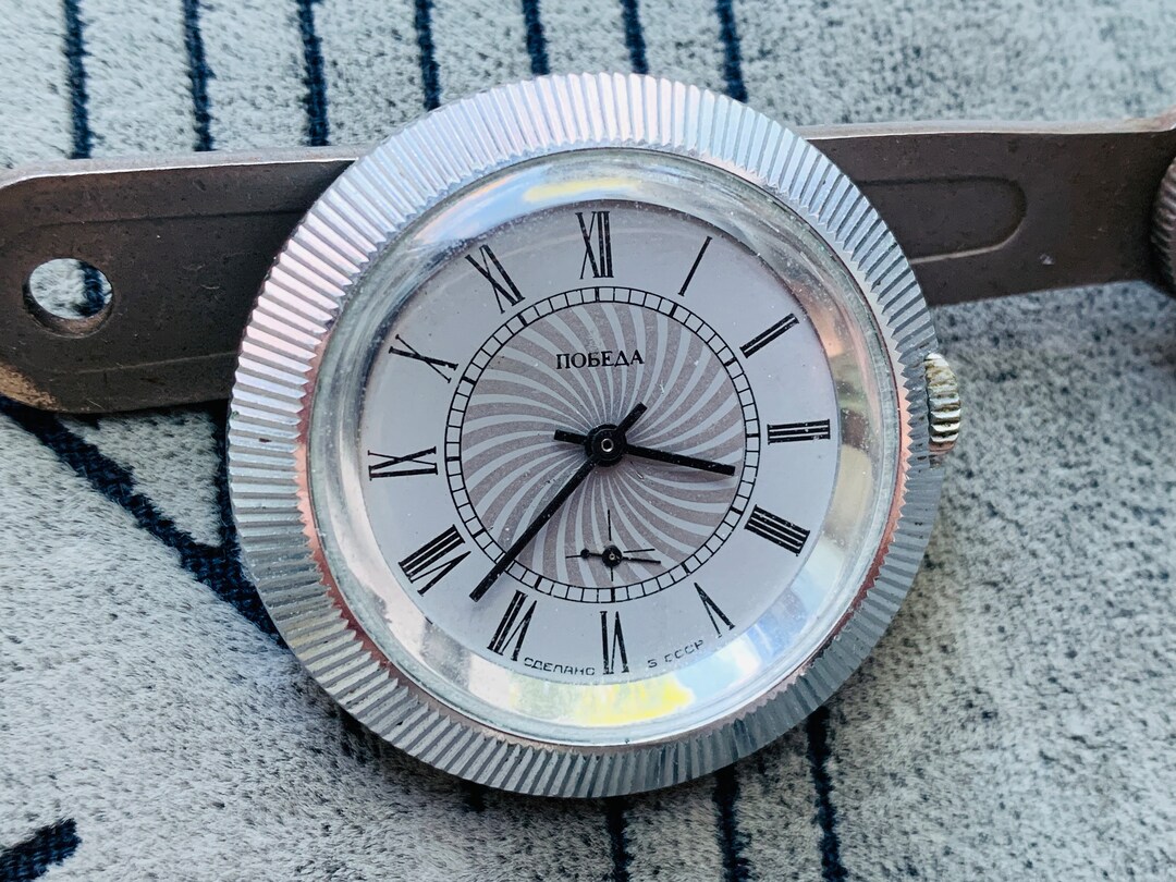 Collectible Watch POBEDA Roman Numeral Large Case Made in Ussr/wrist ...