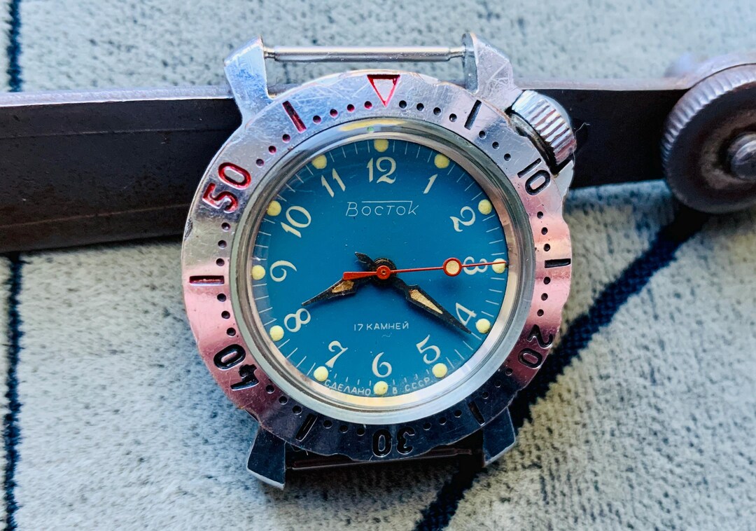 Men's Watch VOSTOK Komandirskie 17 Jewels Manual Winding Made in Soviet Union/collectible Watch ...