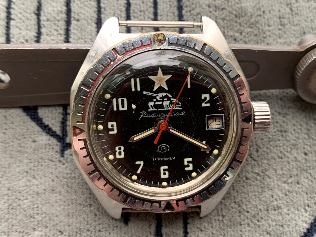 Men's Wrist Watch VOSTOK Amphibian Tank Manual Winding Chistopol Made ...