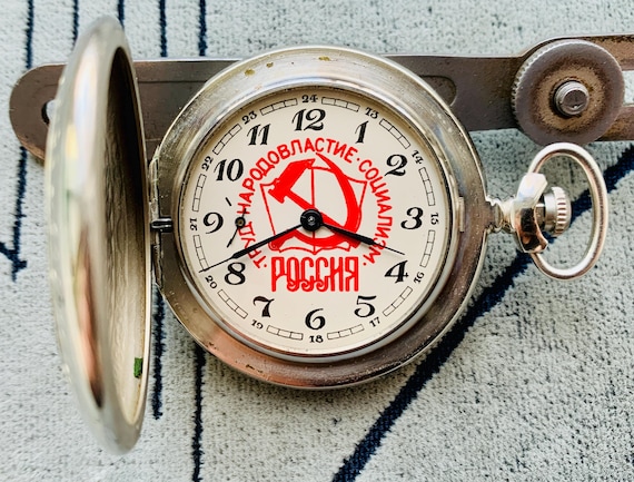 Pocket Watch MOLNIJA 80 years of the October Revoluti… - Gem
