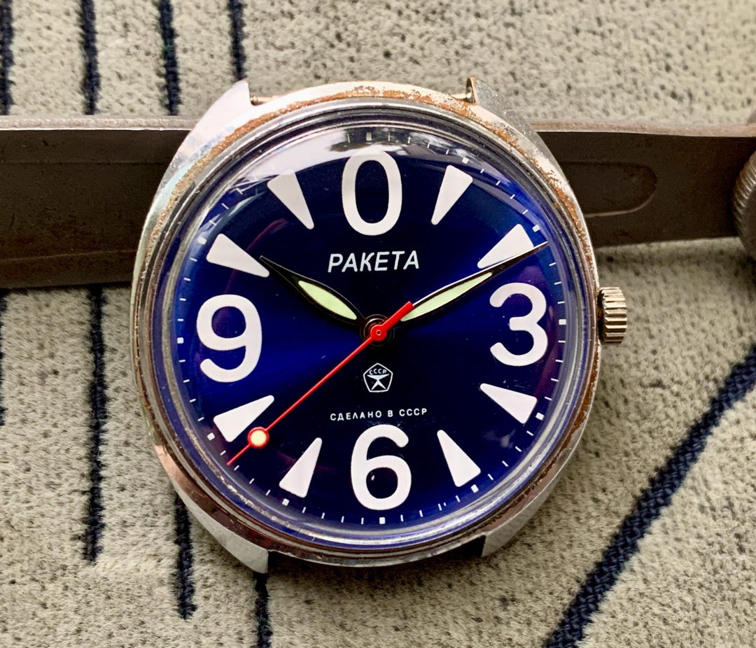 Raketa Big Zero Watch, Collectible Soviet-made Mens Wristwatch - Etsy