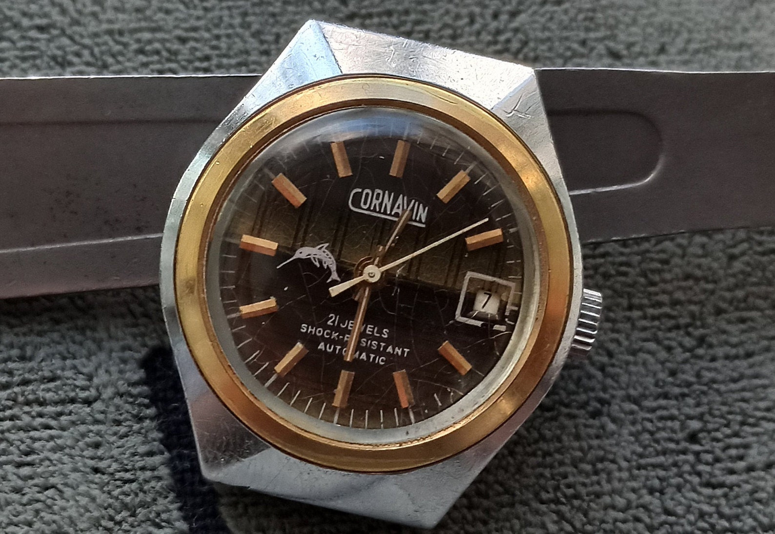 Collectible Watch Luch Cornavin Series With Dolphin 21 Jewels - Etsy