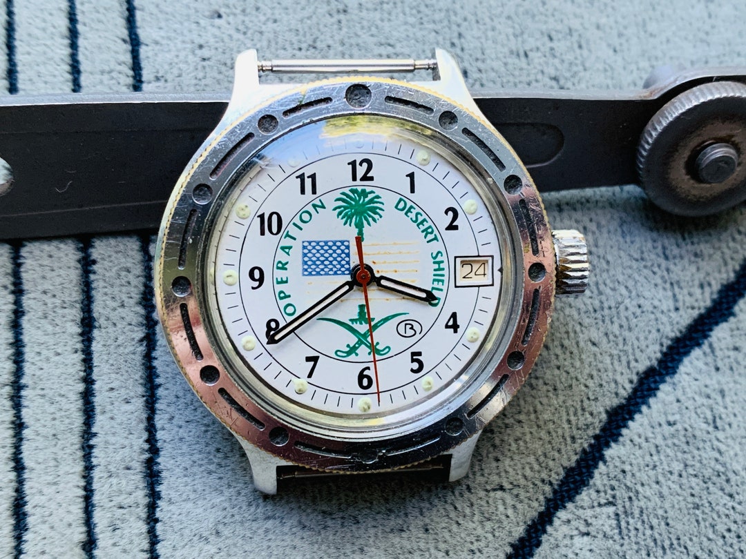 Collectible Watch VOSTOK Amphibian Operation Desert Shield Chistopol ...