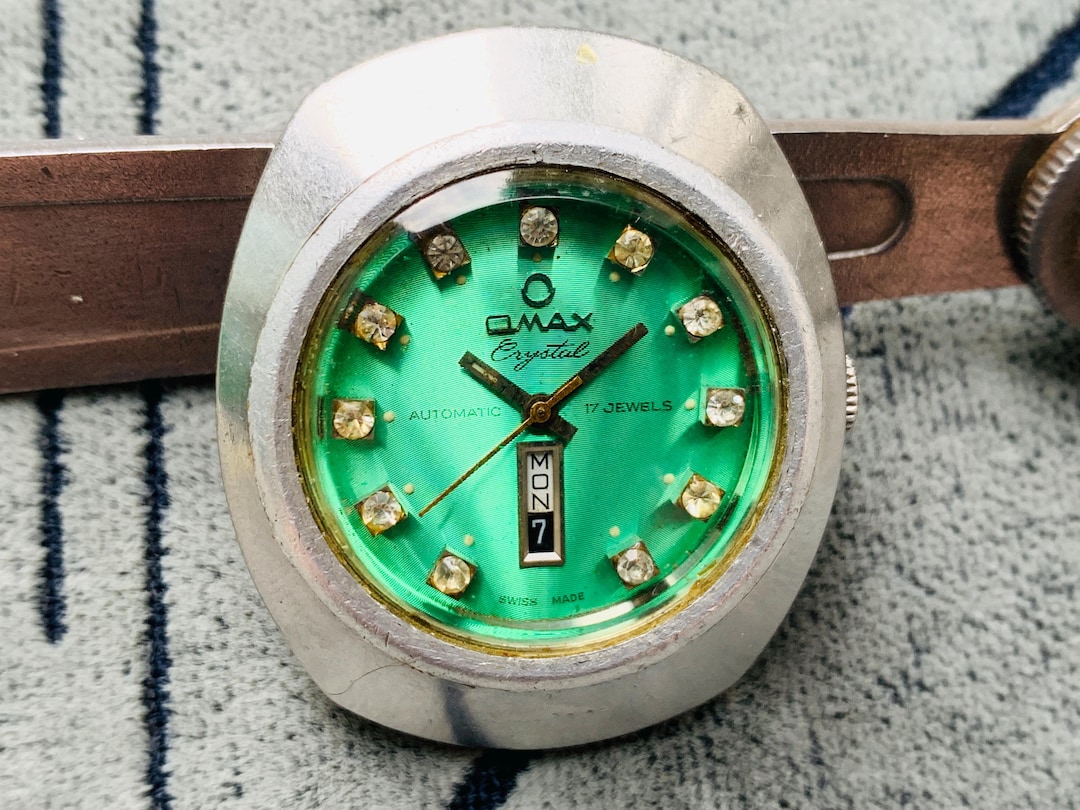 OMAX Crystal Automatic Watch - 17 Jewels - Swiss Made (for Parts/repair ...