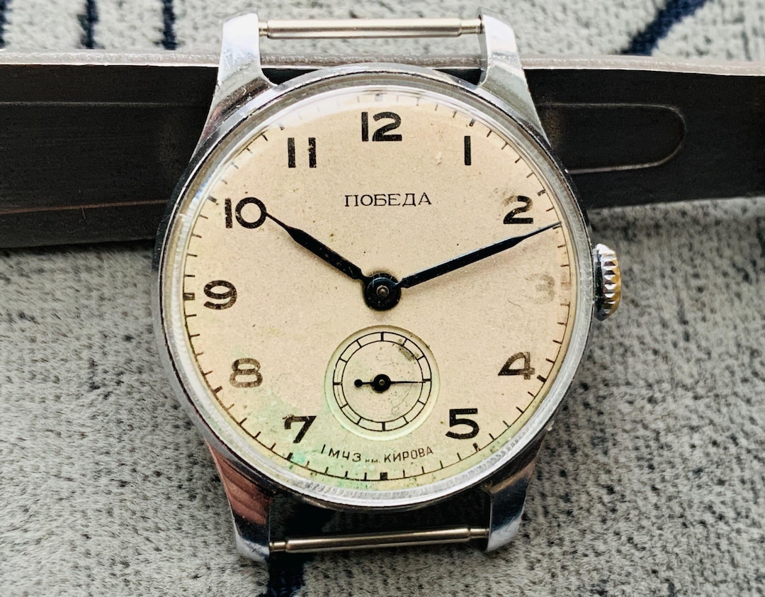 Vintage Pobeda Watch, USSR Made, Geneva Wave, Collectible Men's Watch ...