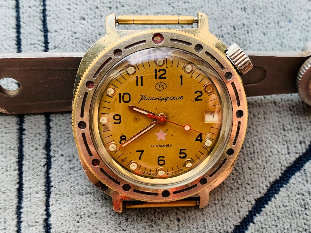 Collectible Watch Vostok Komandirskie 17 Jewels Red Star Chistopol Made ...
