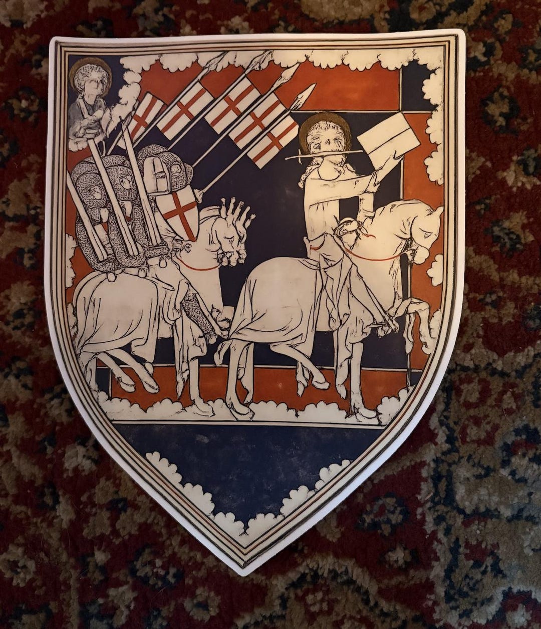 Medieval Crusader Shield Sticker Large Manuscript Art Medieval LARP ...