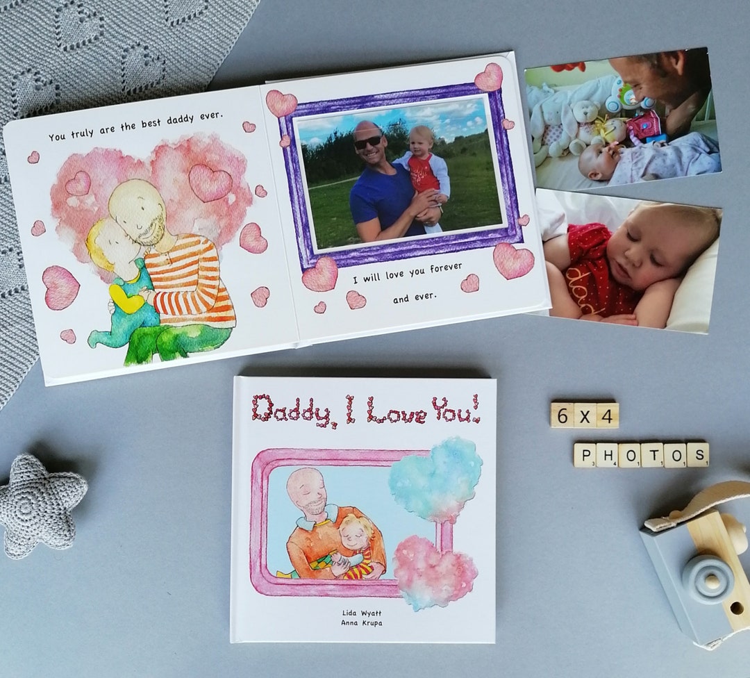 Personalized Daddy Book I LOVE YOU With Own Photos Keepsake Memory Book ...
