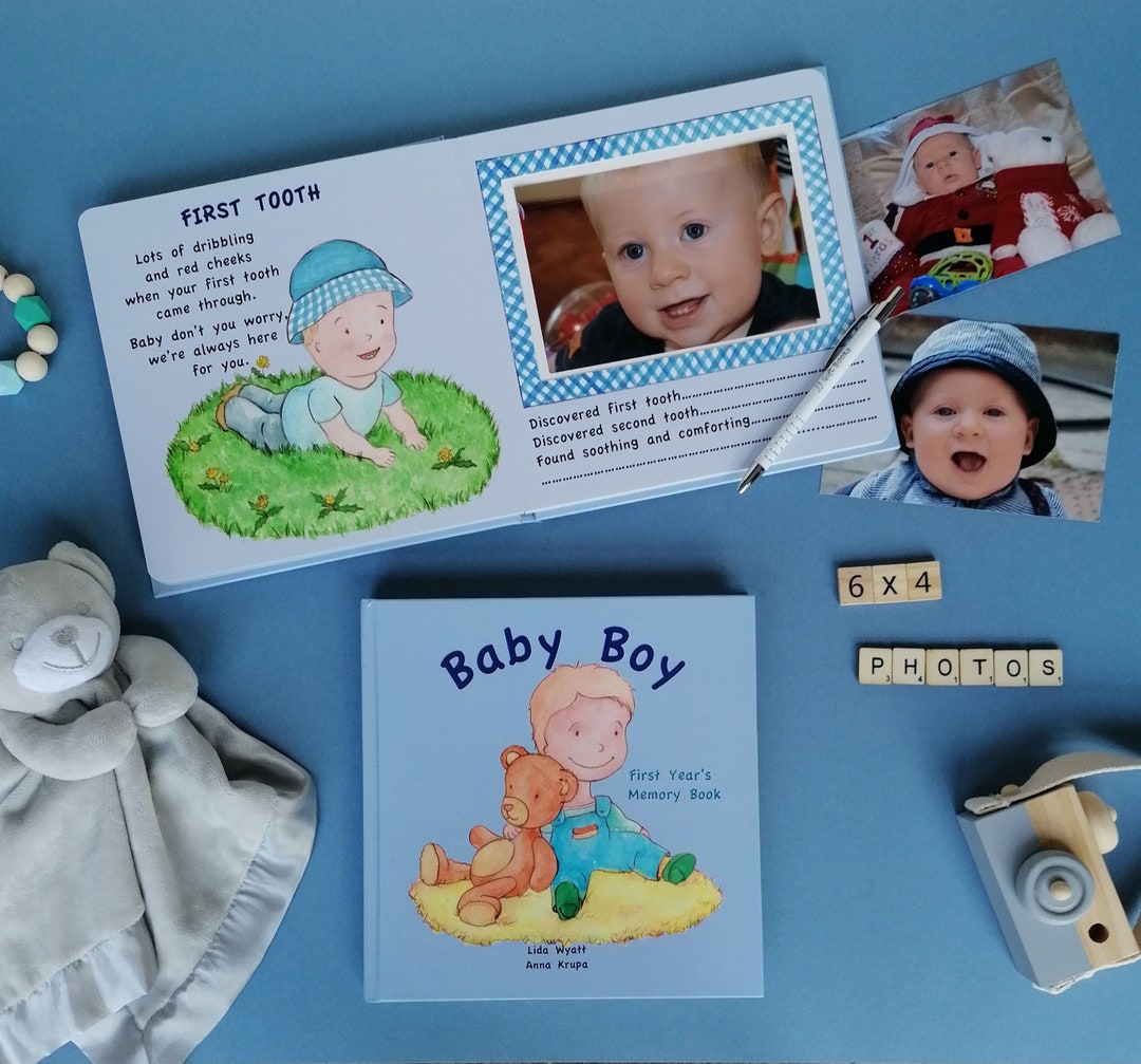 Baby Book | Baby Record Book | My First Year Memory Book | New Baby Boy ...