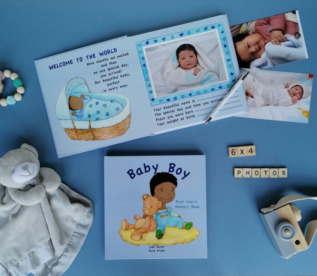 Baby Book | Baby Record Book | My First Year Memory Book | New Baby Boy ...
