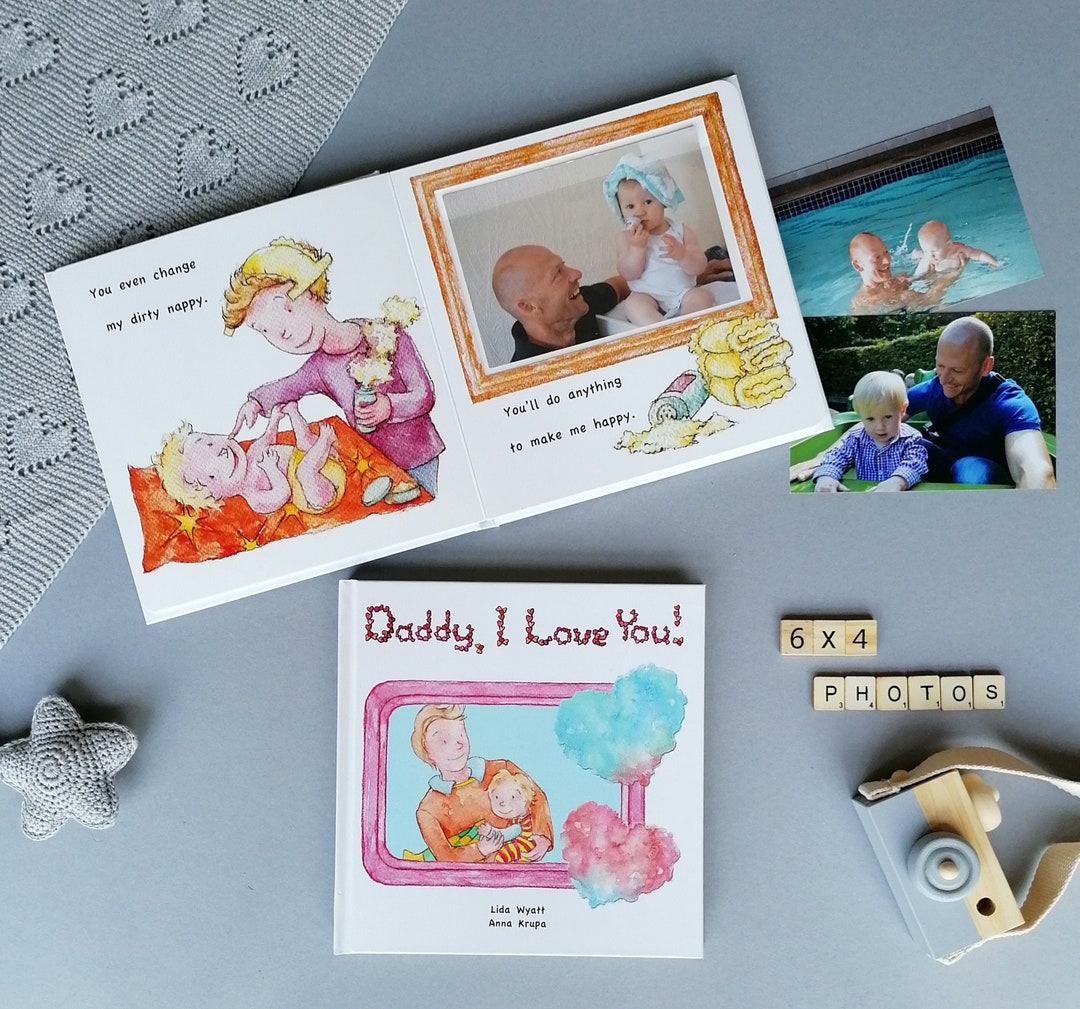 Daddy I Love You Book | Personalised Photo Keepsake Book | Father's Day ...