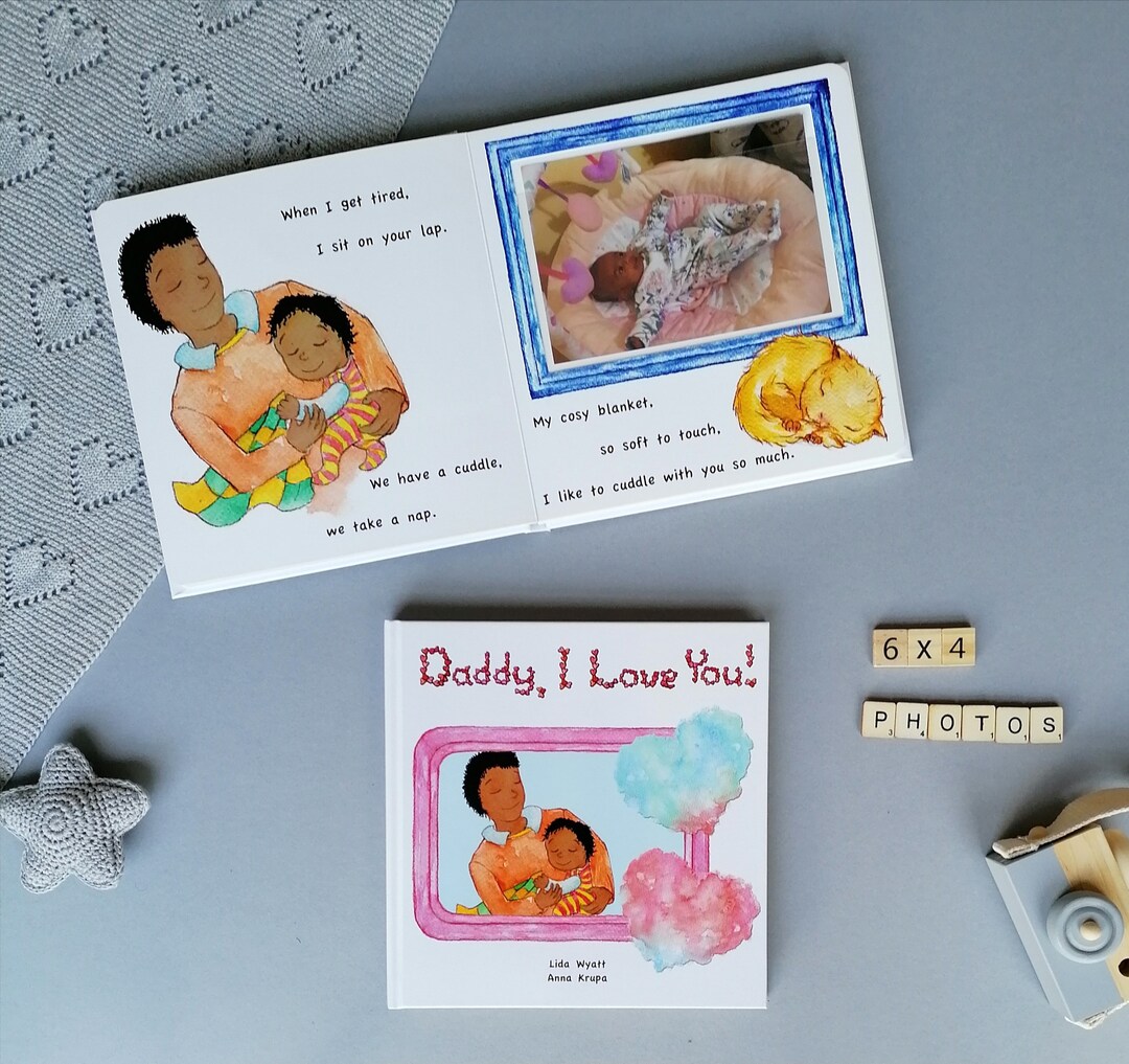 Personalized Daddy Book I LOVE YOU With Own Photos Keepsake Memory Book ...