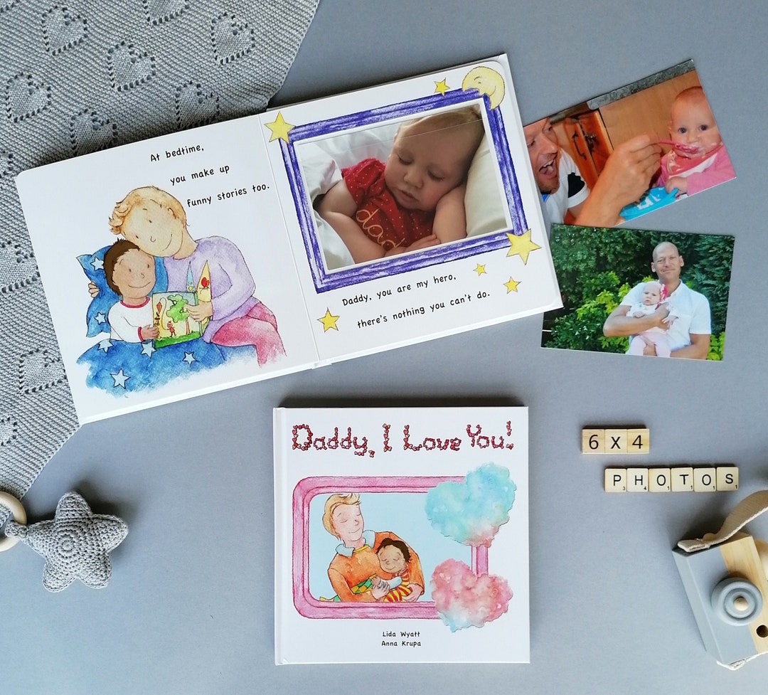 Personalized Daddy Book I LOVE YOU With Own Photos Keepsake Memory Book ...