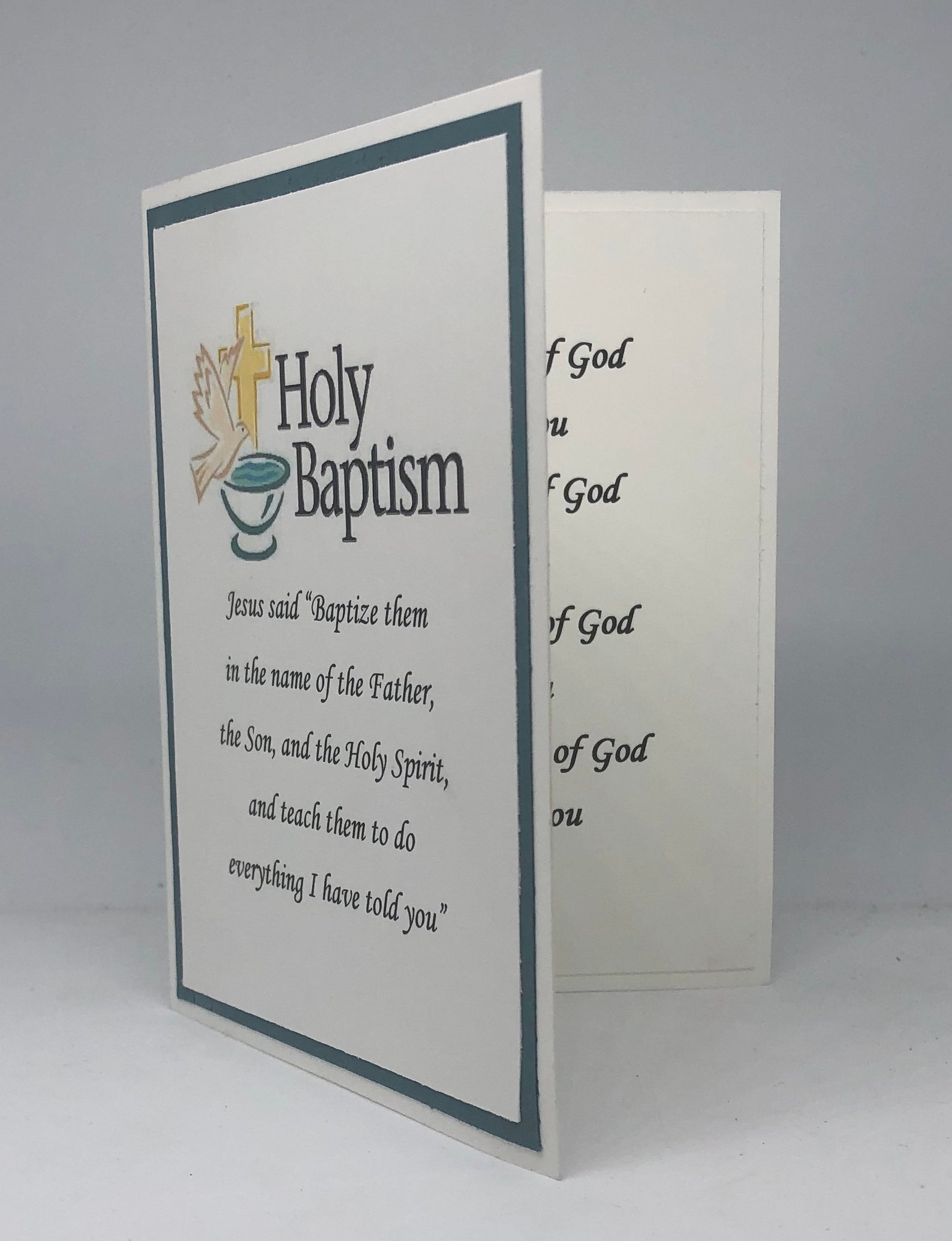 Baptism Celebration Card, Boys Baptism, Christening Card, Religious ...