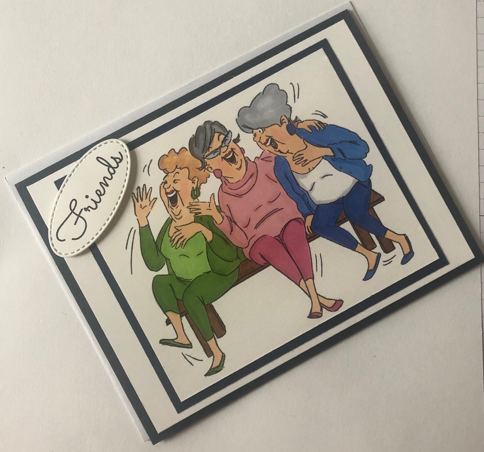 Funny Friend Card Laughing Friends Card Thinking of You Fun - Etsy