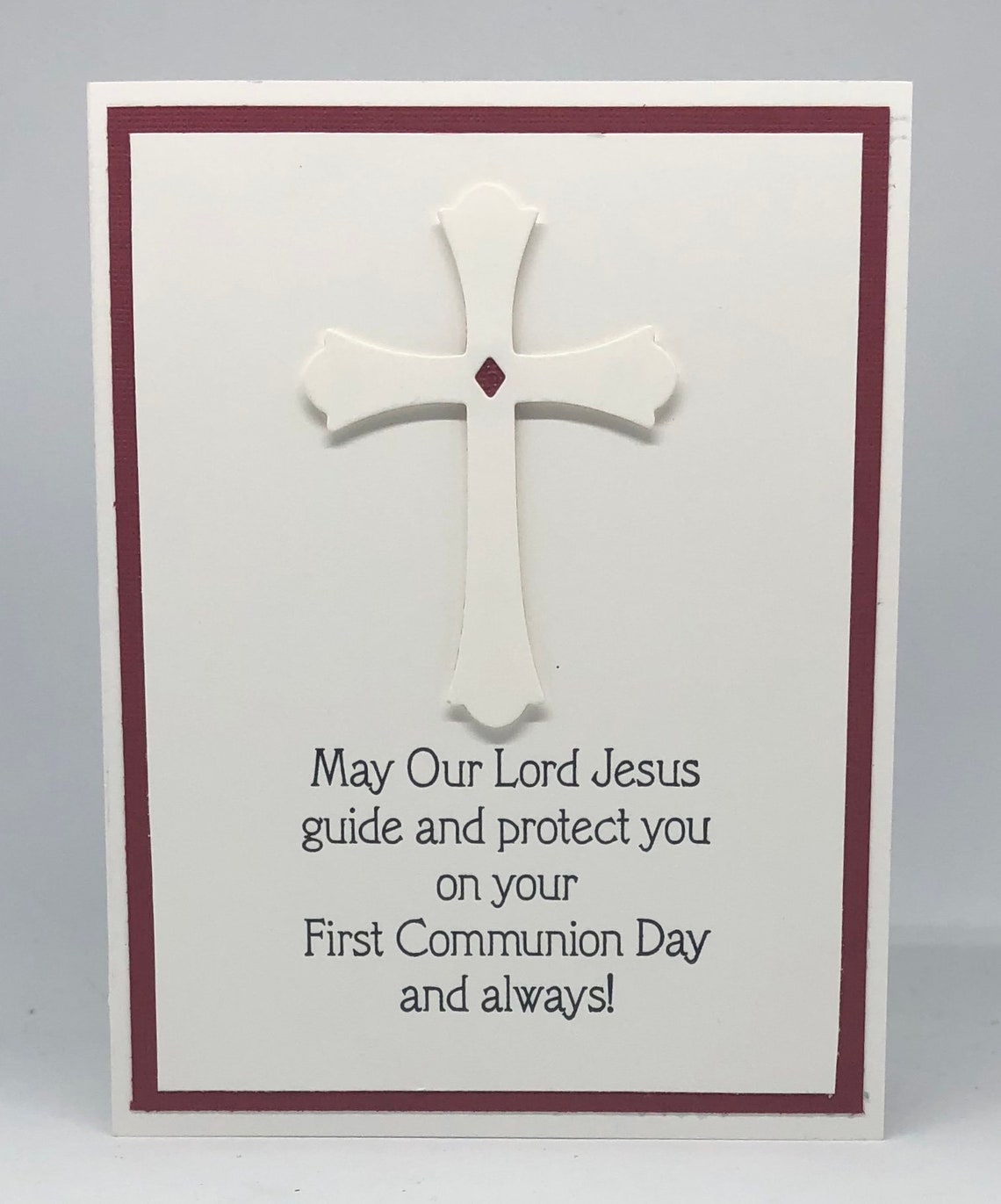 First Communion Card, Holy Communion Card, Christian Communion Card ...