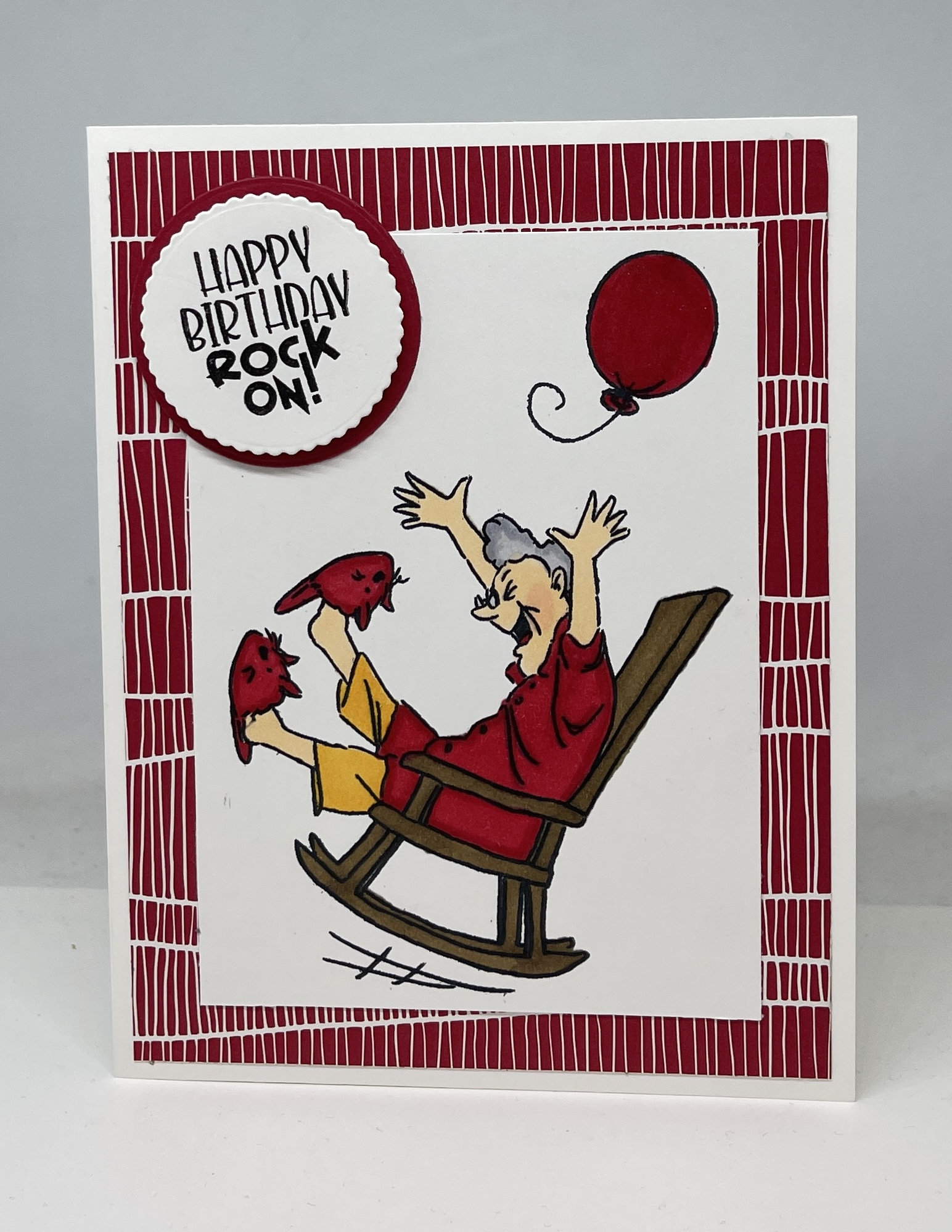 Fun Birthday Card, Cute Granny Birthday Card, Lady on Rocking Chair ...