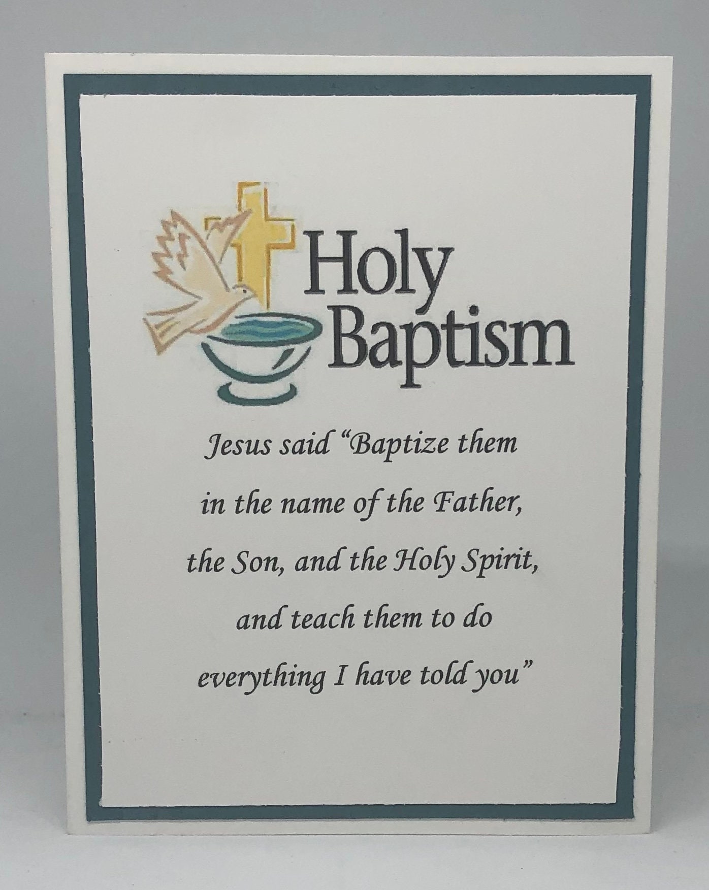Baptism Celebration Card, Boys Baptism, Christening Card, Religious ...