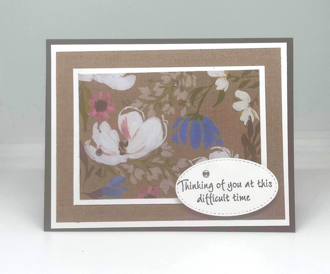 Thinking of You, Difficult Time, Sorry, Just Because Card, Blank Inside ...