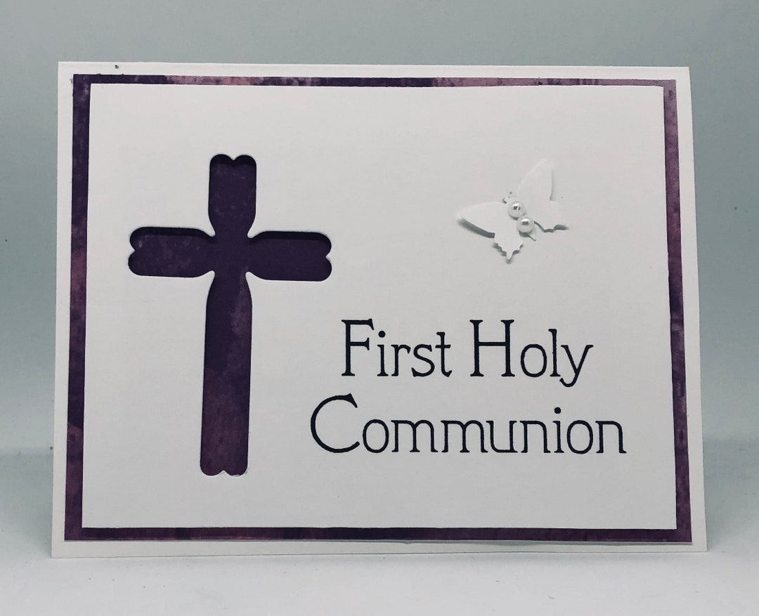 Christian Communion Card, Communion Day, Religious Event, First Holy ...