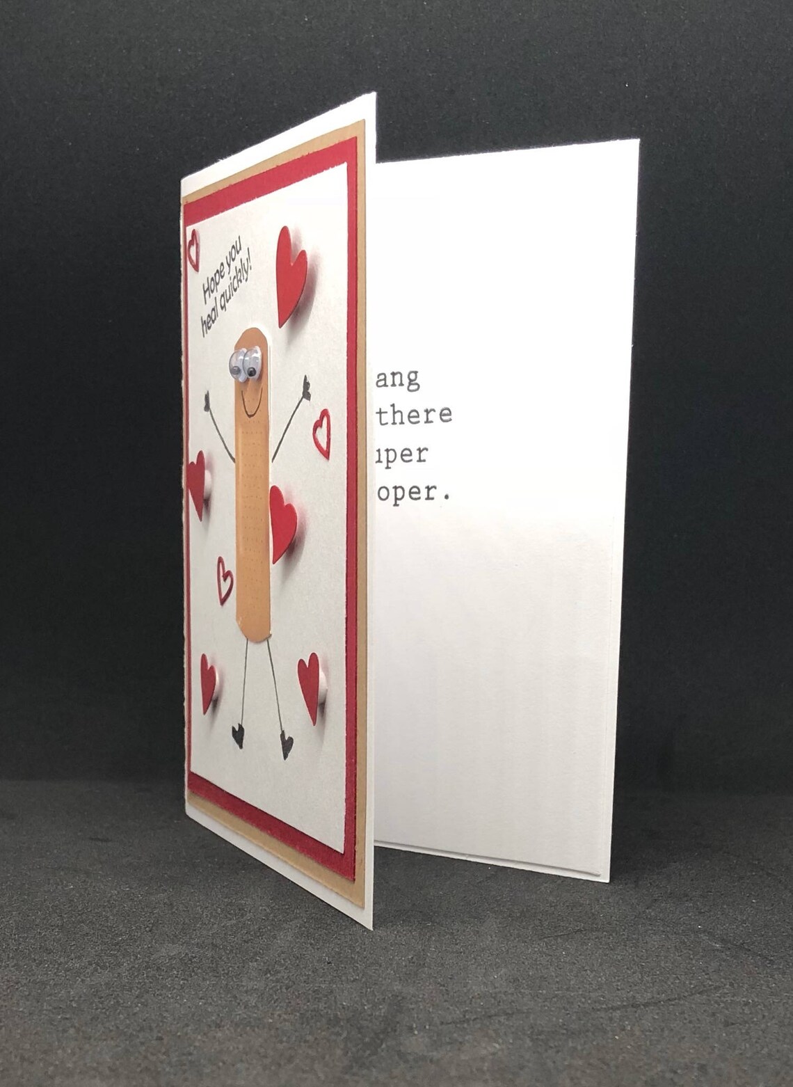 Cute Kids Get Well Card, Band Aid With Googly Eyes, Band Aid Card for ...