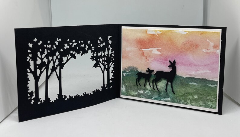 Fun Happy Birthday Card, Tri-fold Greeting Card, Deer Card, Card for ...