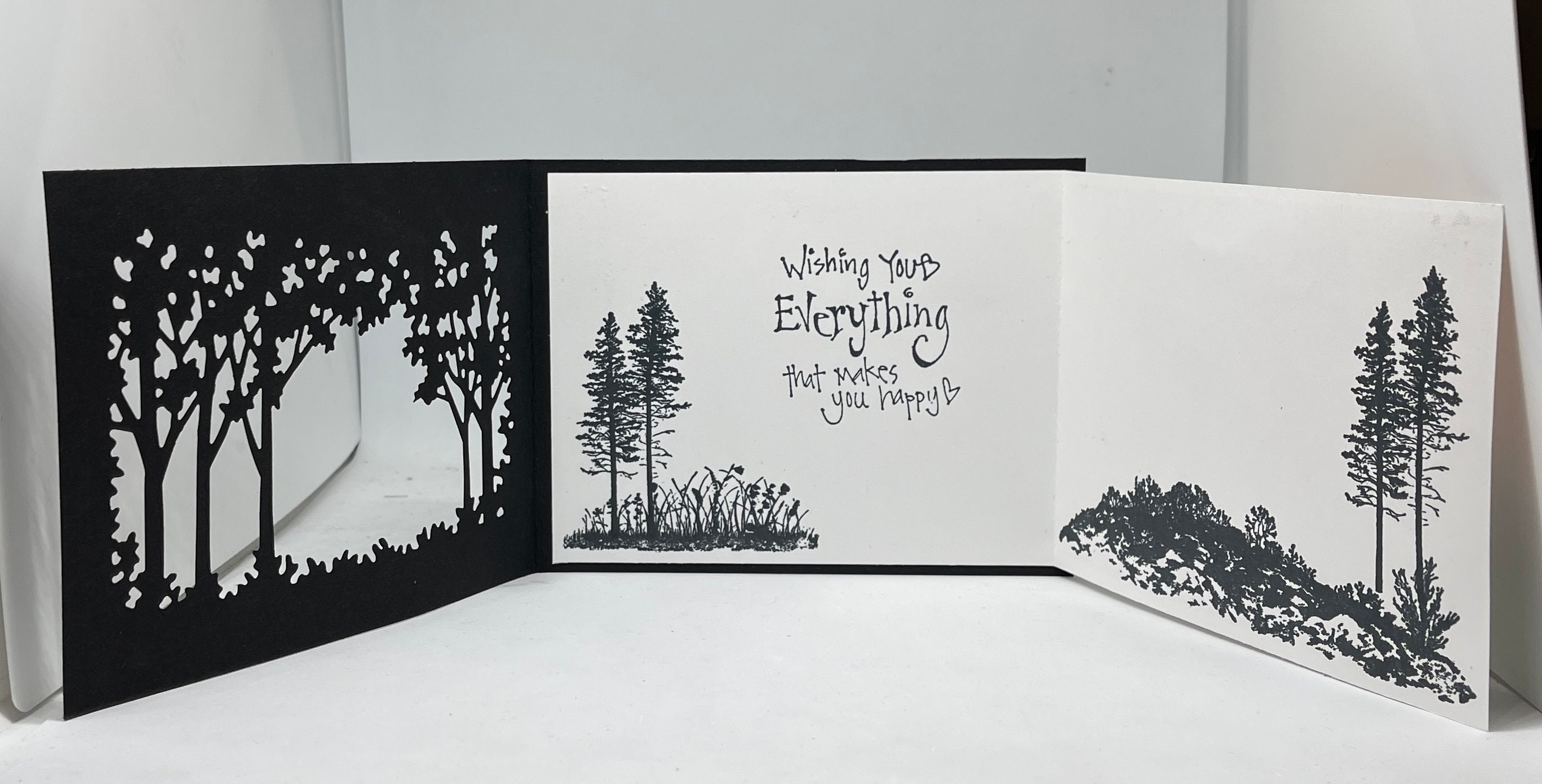 Fun Happy Birthday Card, Tri-fold Greeting Card, Deer Card, Card for ...