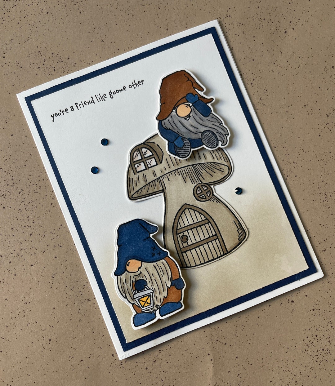 Gnome Birthday Cards, Friend Gnome Cards, Card for Male, Gnome Card for ...