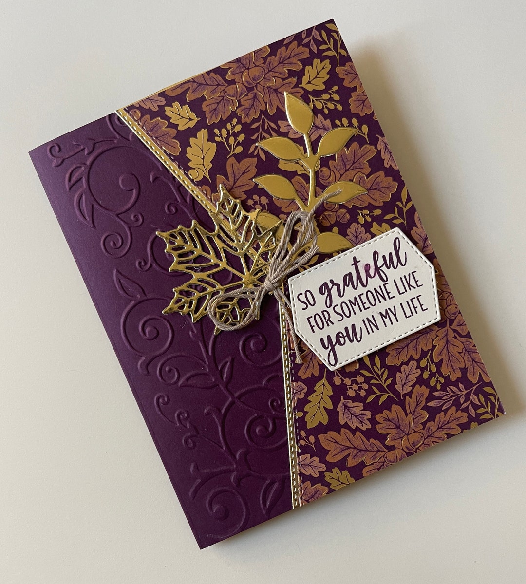 Fall Friendship Card, Grateful for You, Beautiful Autumn Card, Grateful ...