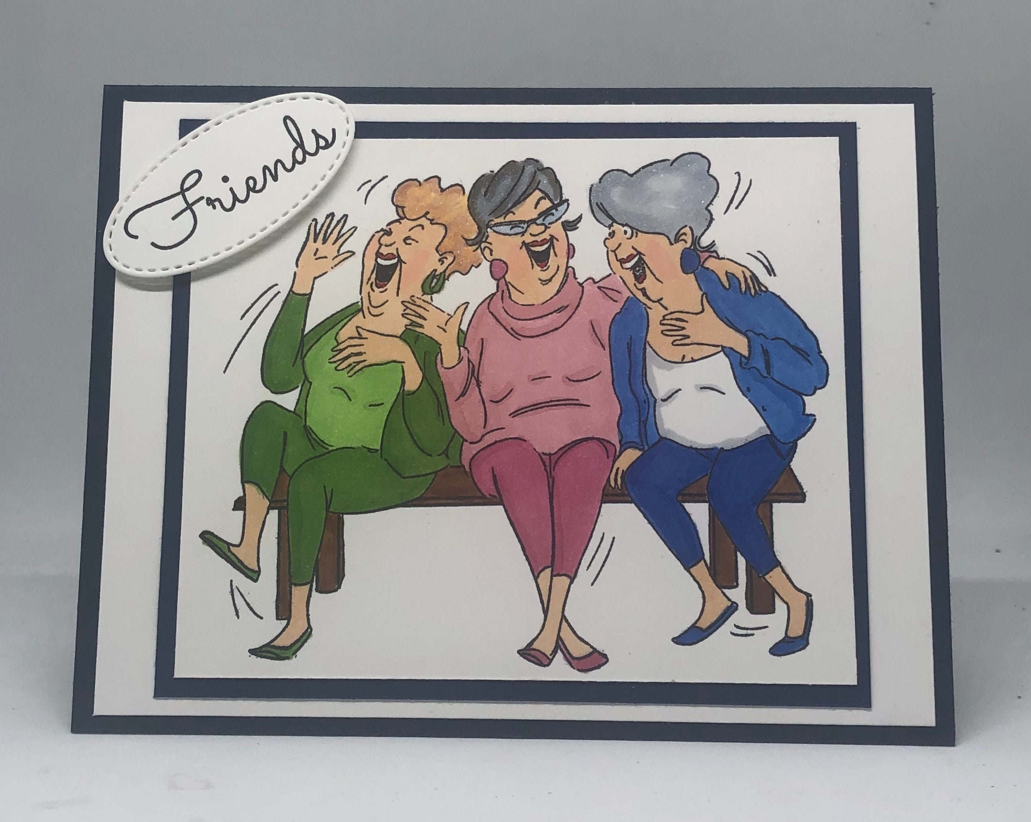 Funny Friend Card, Laughing Friends Card, Thinking of You, Fun Laughing ...