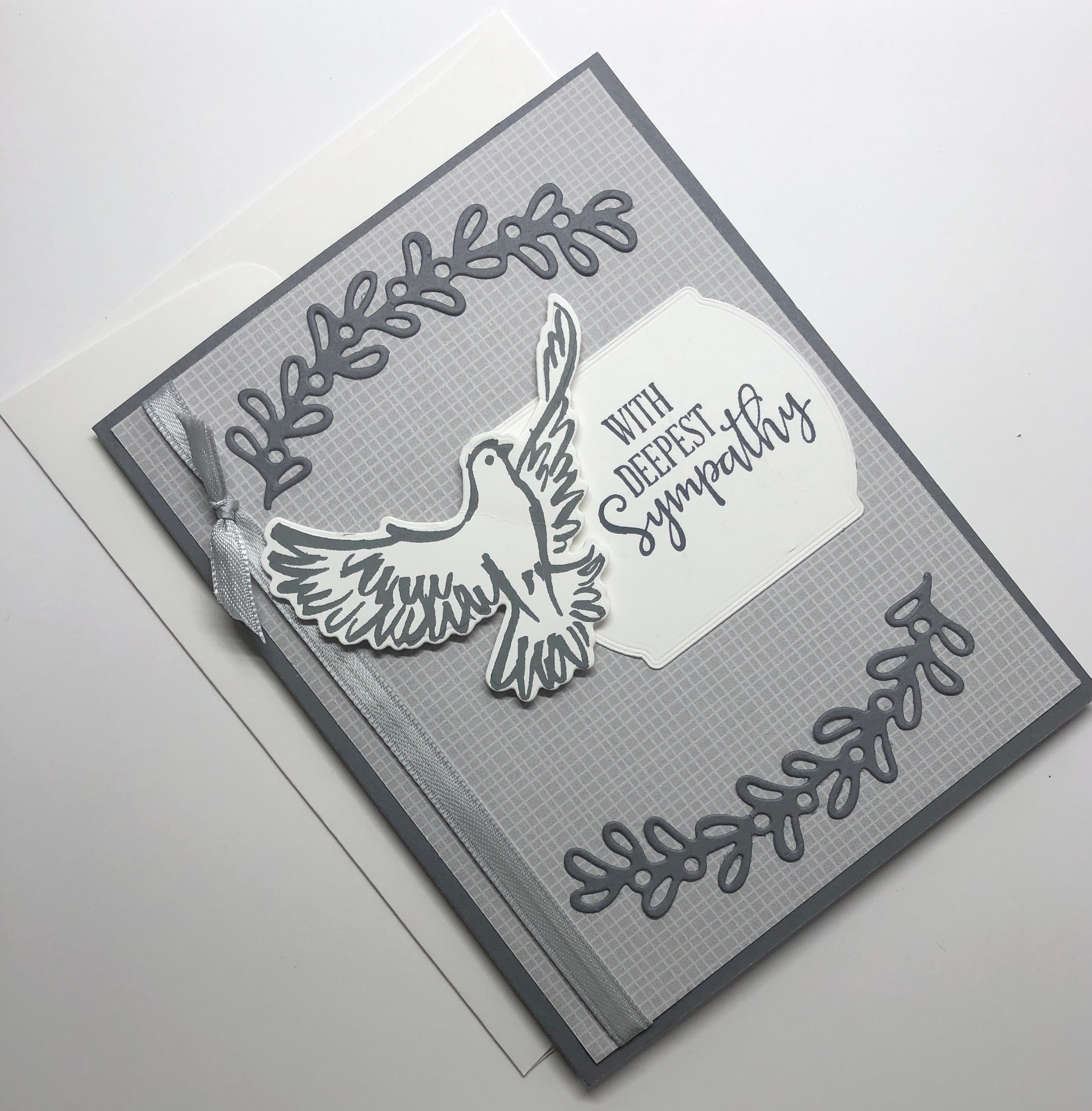 Dove Sympathy Card Condolence Cards With Deepest Sympathy - Etsy